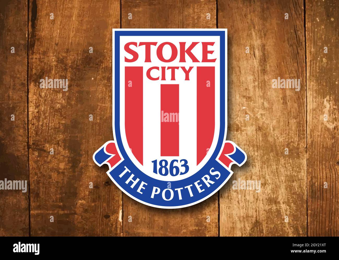 Coat of arms Stoke City F.C., Stoke-on-Trent, Staffordshire, a football ...