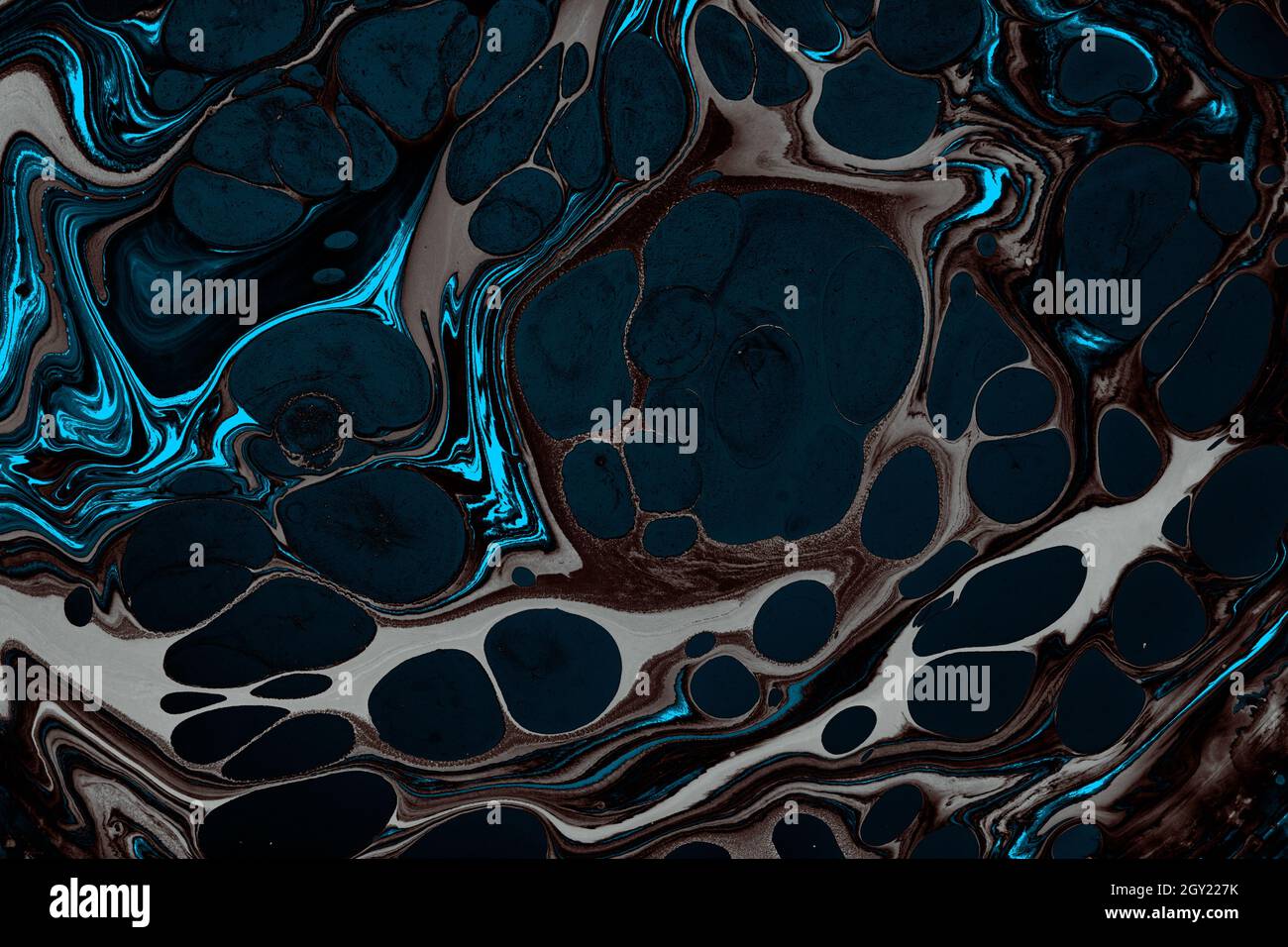 Abstract blue and black marble pattern texture - the traditional art of ...