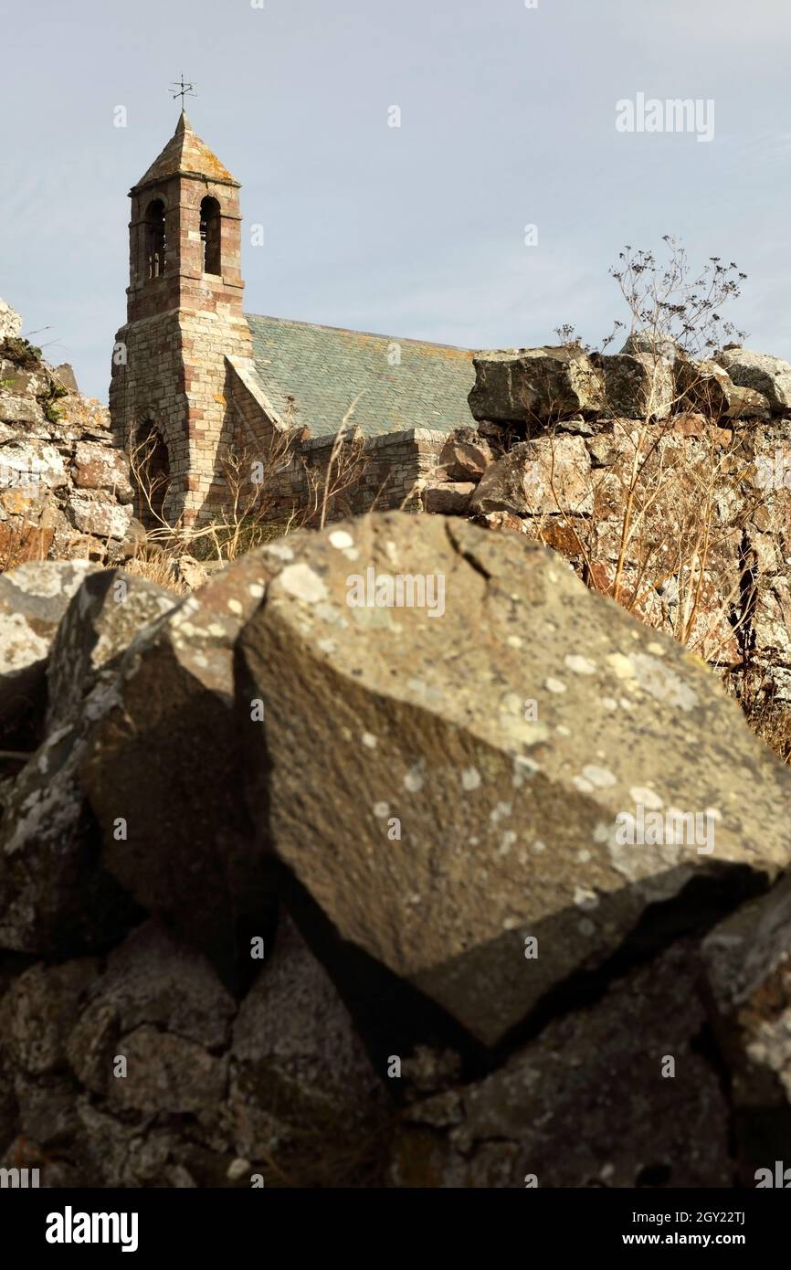 St. Mary's church, Holy Island, Northumberland, UK Stock Photo - Alamy