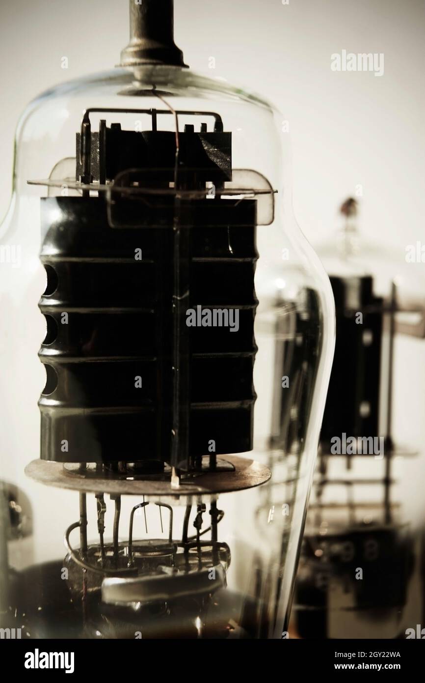 Selection of old electrical valves Stock Photo - Alamy