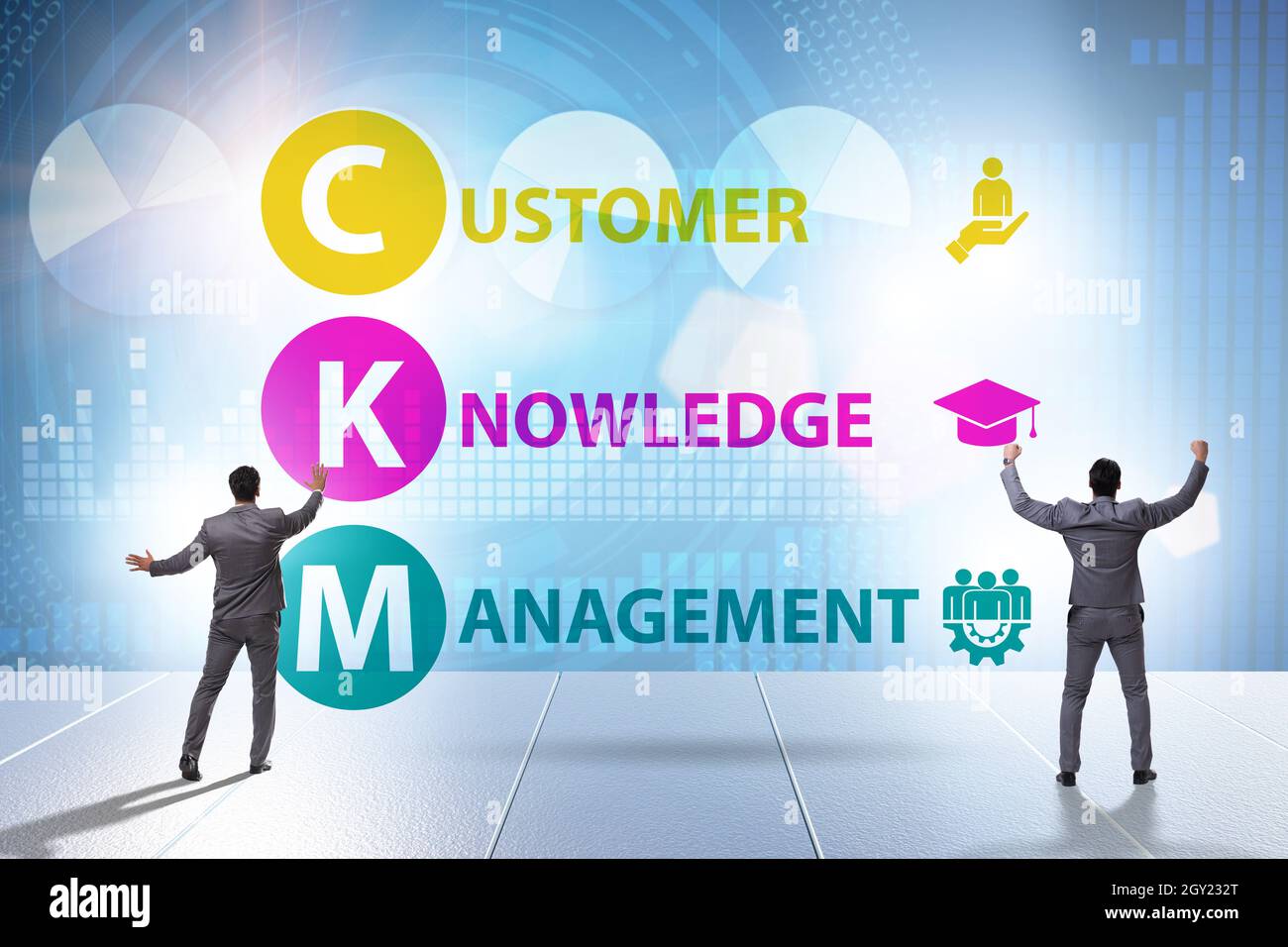 Customer knowledge management business and marketing concept Stock ...
