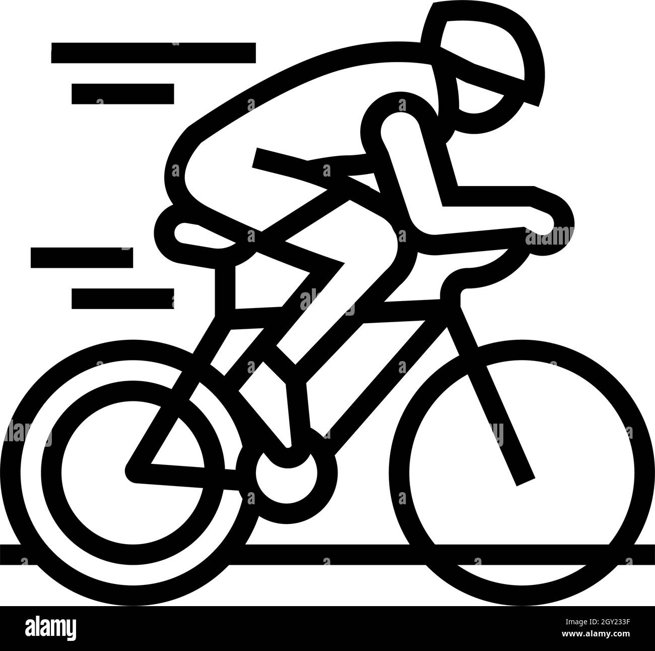 sport riding bike line icon vector illustration Stock Vector Image ...