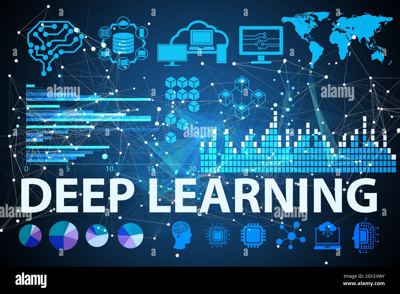Deep learning concept of the artificial intelligence Stock Photo - Alamy