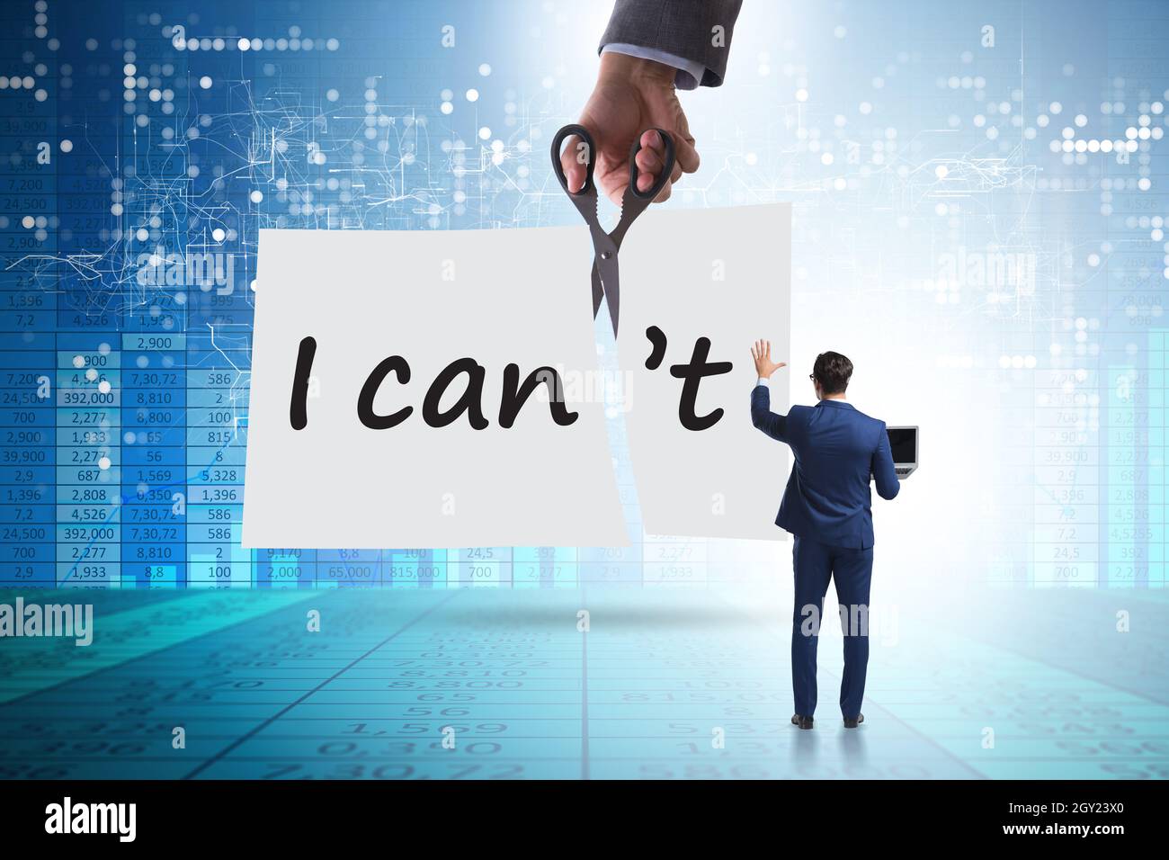 Concept of the can and cant Stock Photo - Alamy