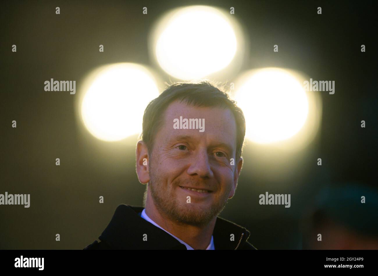 Dresden, Germany. 06th Oct, 2021. Michael Kretschmer (CDU), Prime ...