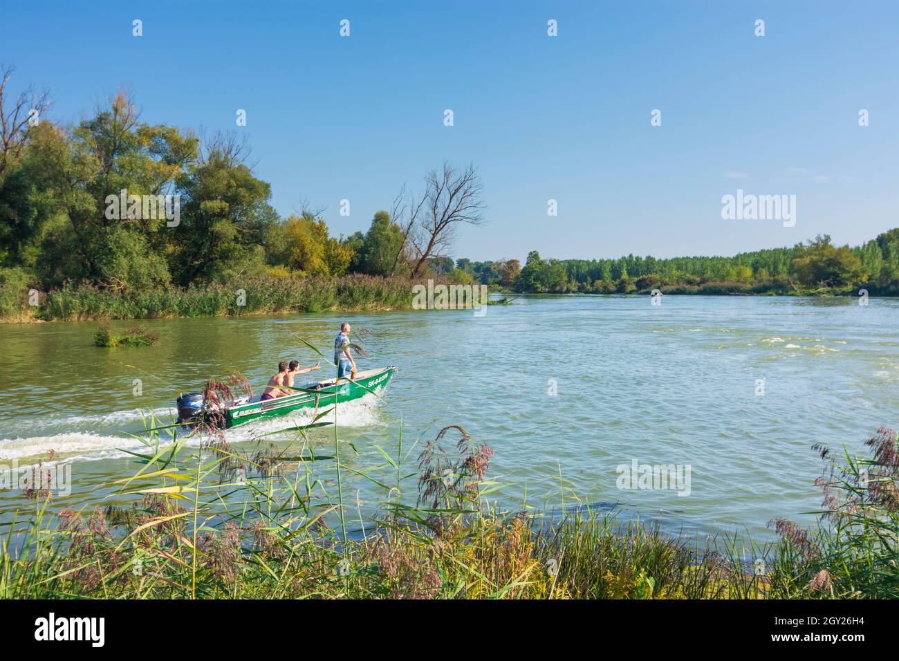 Zitny ostrov (Great Rye Island, Große Schüttinsel): anabranch, arm of ...