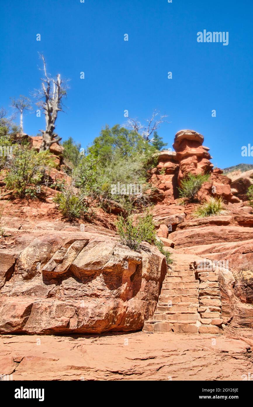 Orange and red rocks and sand in the desert hi-res stock photography ...