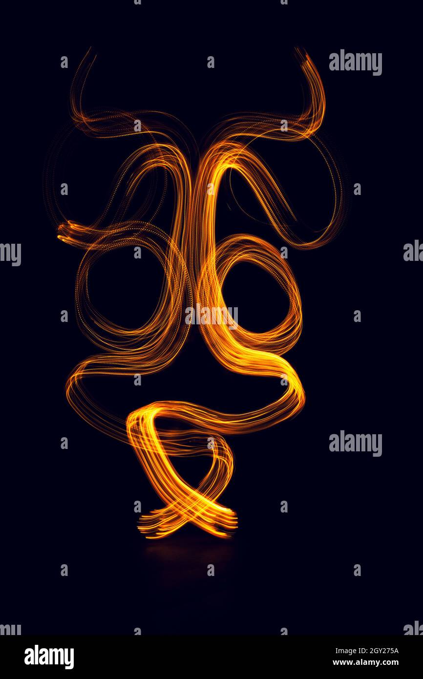 3D illustration or 3D rendering. Colorful abstract lights effects on ...