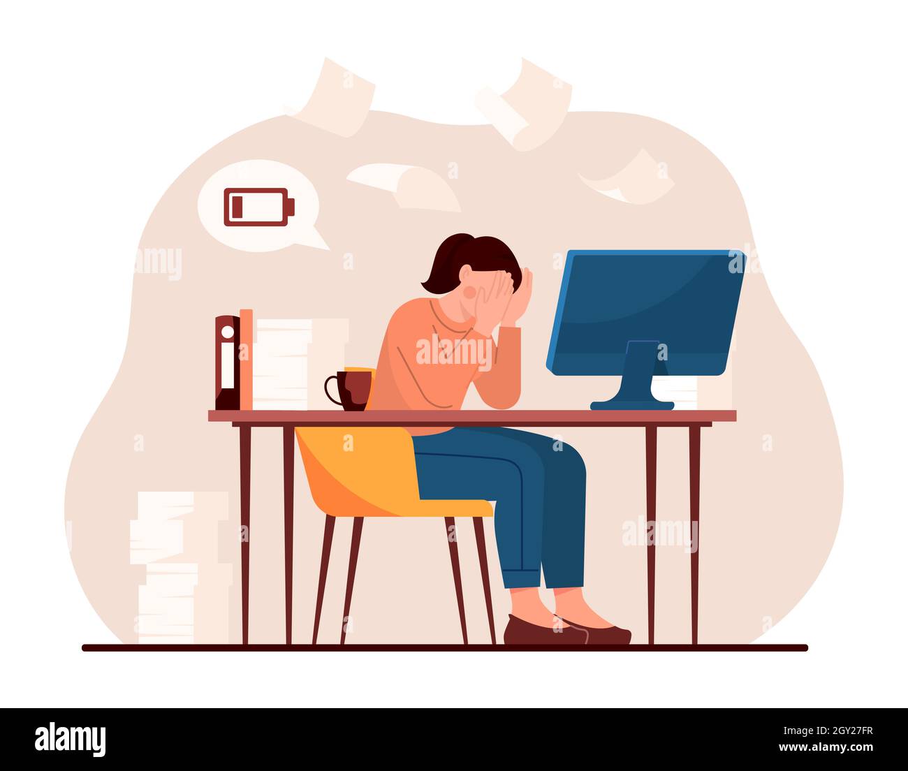 Teenager tired Stock Vector Images - Alamy