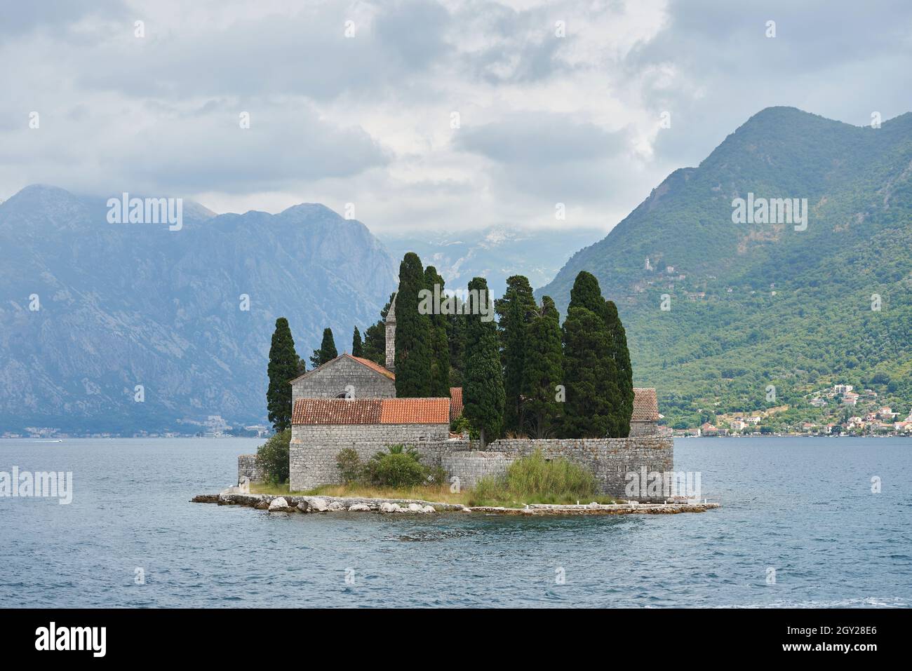 Monastery of St. George on a secluded island in the Adriatic Sea in ...