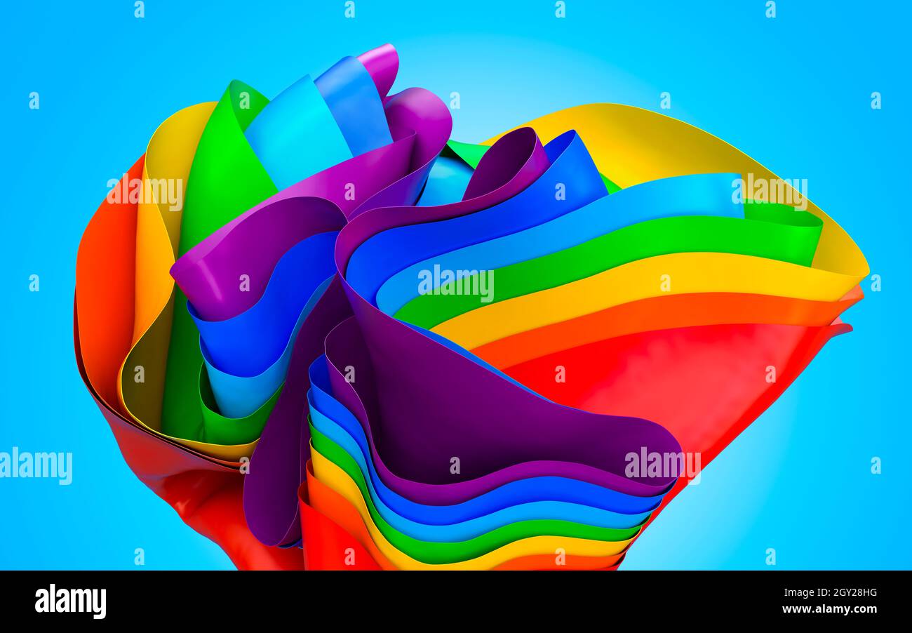 3d Rainbow Abstract Backgrounds