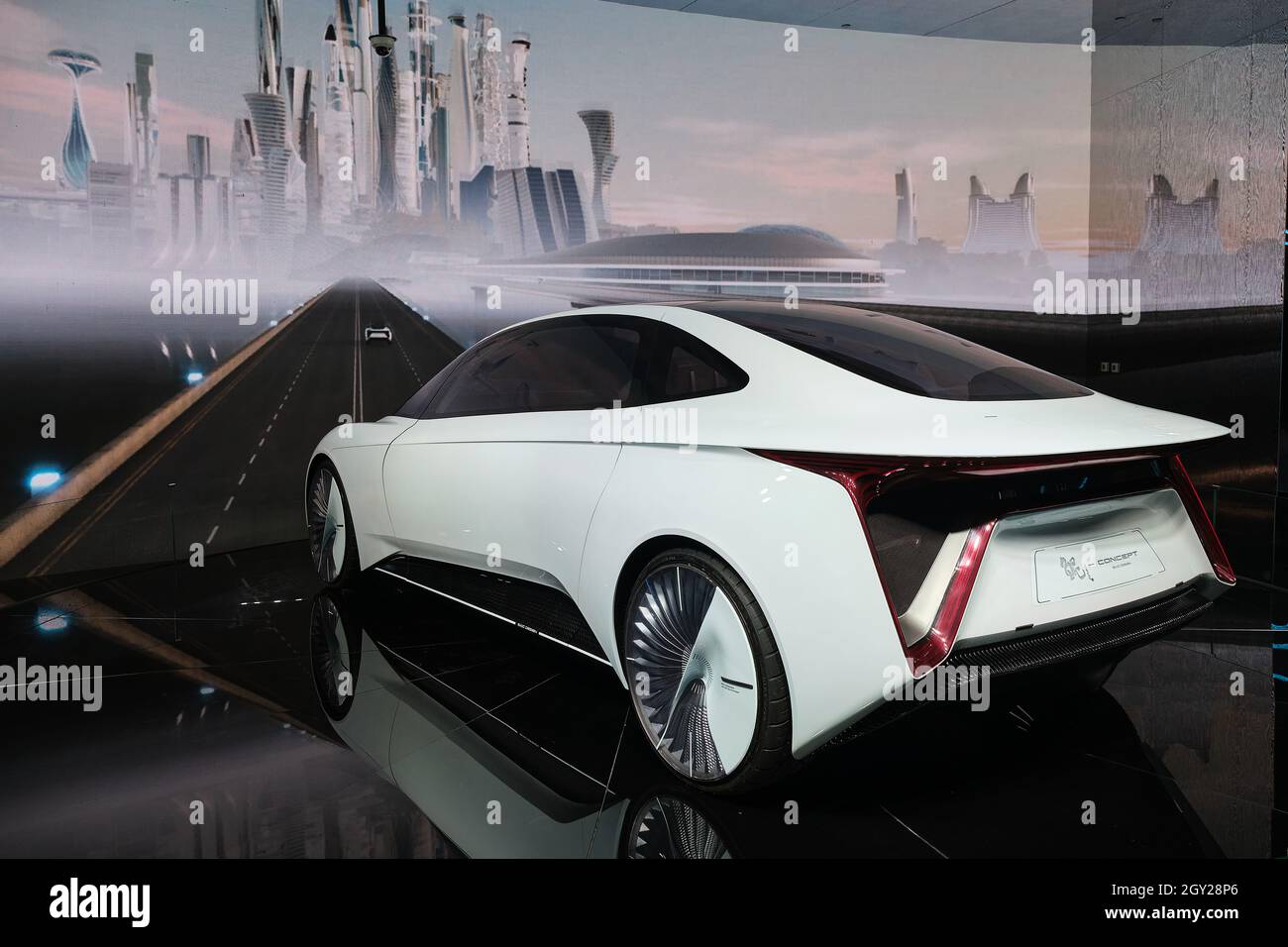 Chinese SAIC Motor Concept Kun car exhibition inside the China Pavilion ...