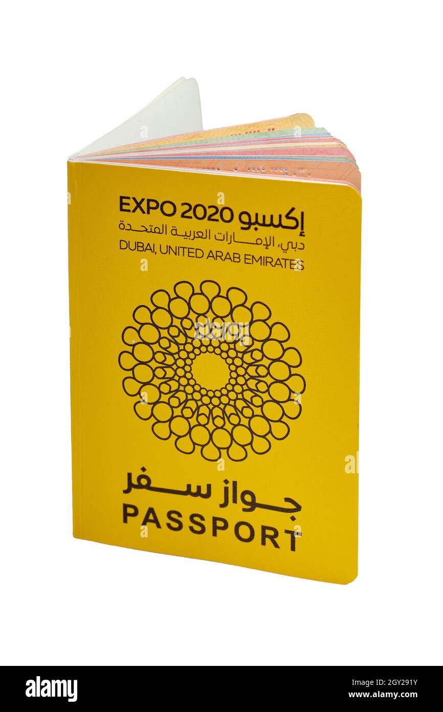 Dubai Expo 2020 passport for visitors, Dubai, UAE Stock Photo - Alamy