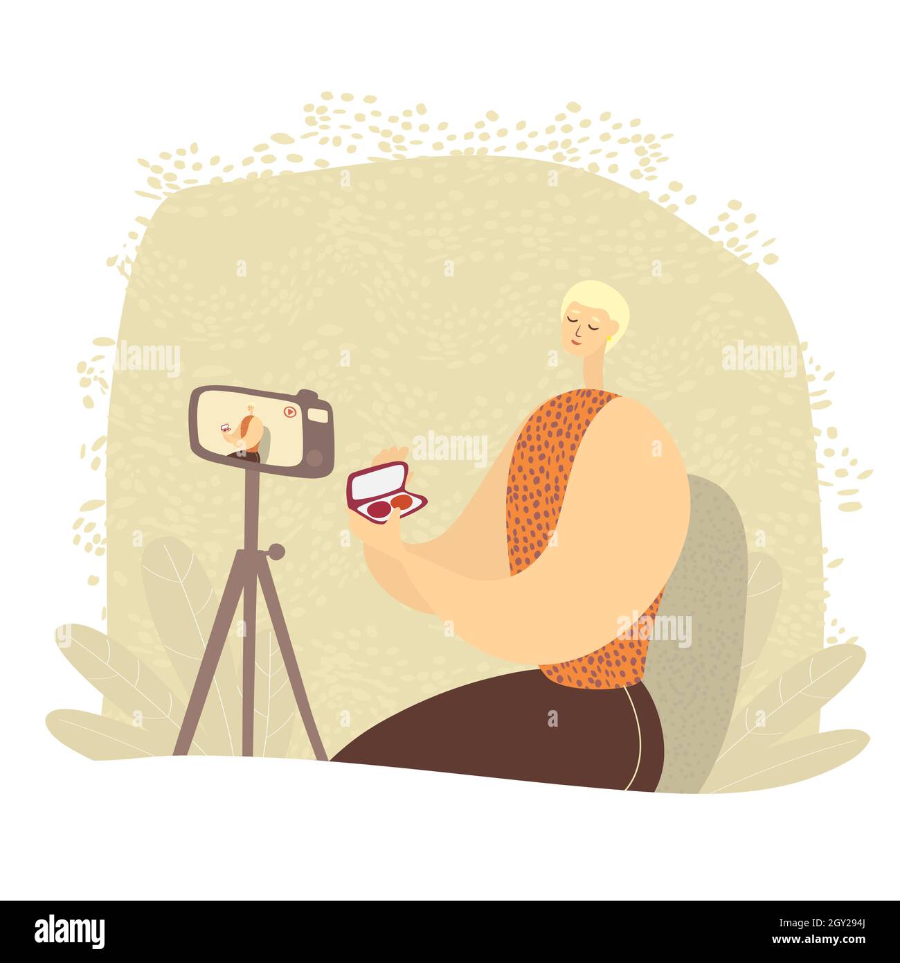 Vlogger blond Stock Vector Images - Alamy