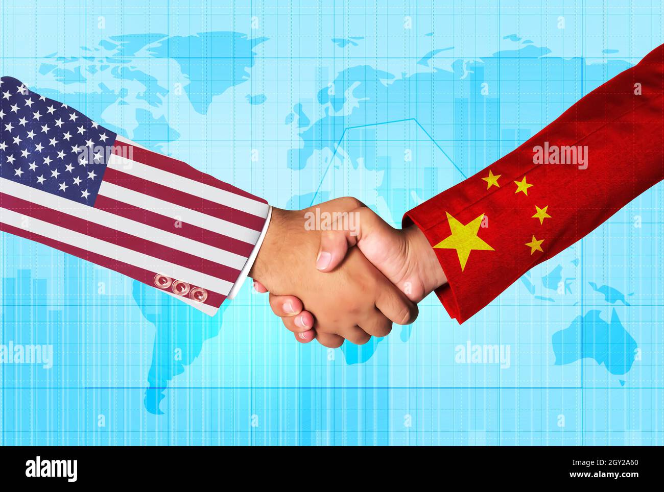 Friendship Between Usa China Handshake Hi Res Stock Photography And