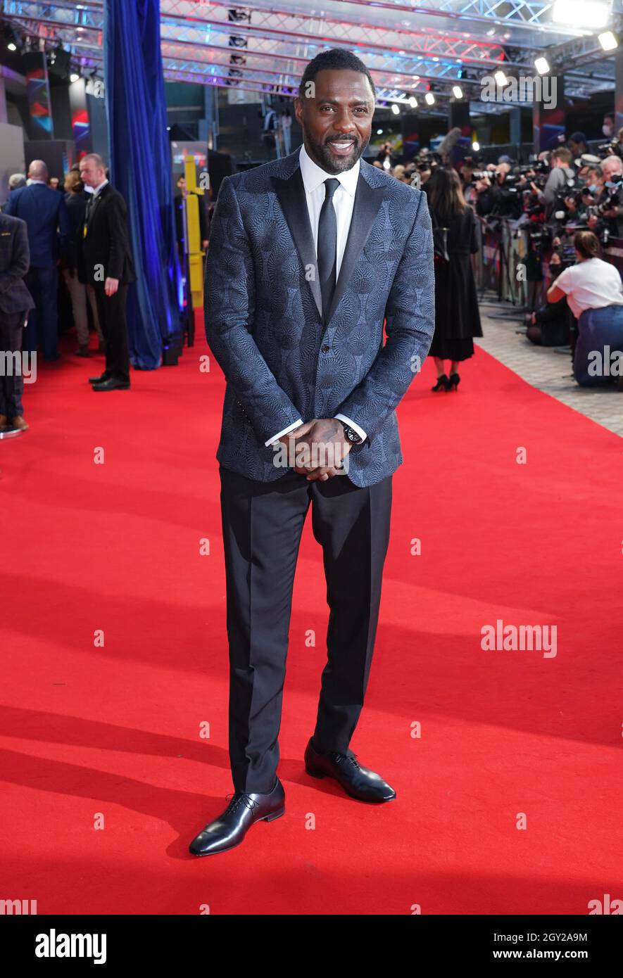 Idris Elba arrives for The Harder They Fall world premiere at the Royal ...