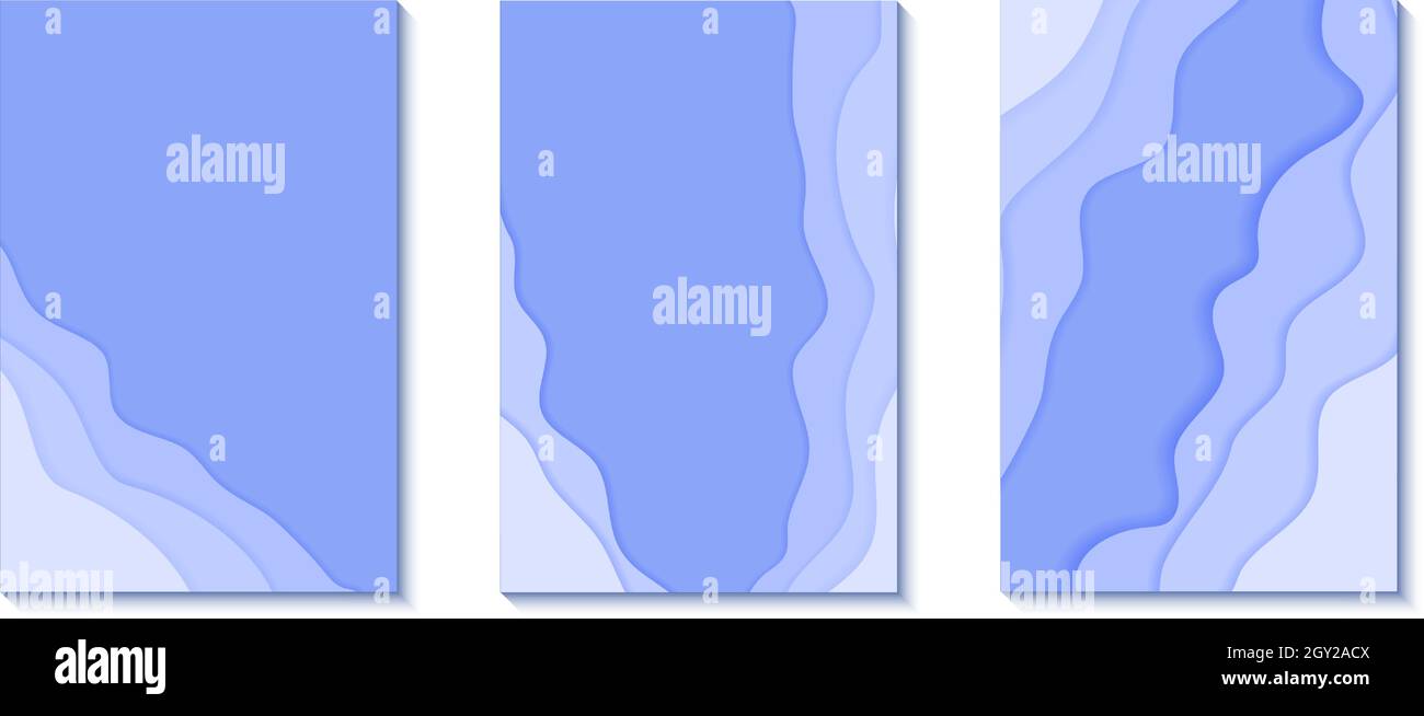 Set of vertical banners with abstract background.Colorful carving art ...