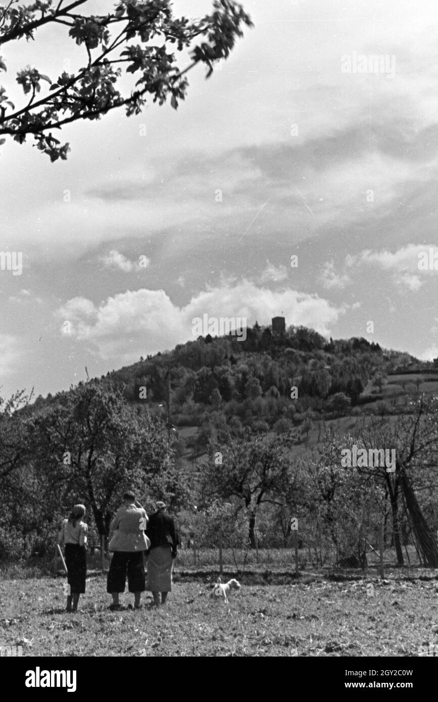 Ein Ausflug zum Auerbacher Schloss, Deutsches Reich 1930er Jahre. An ...