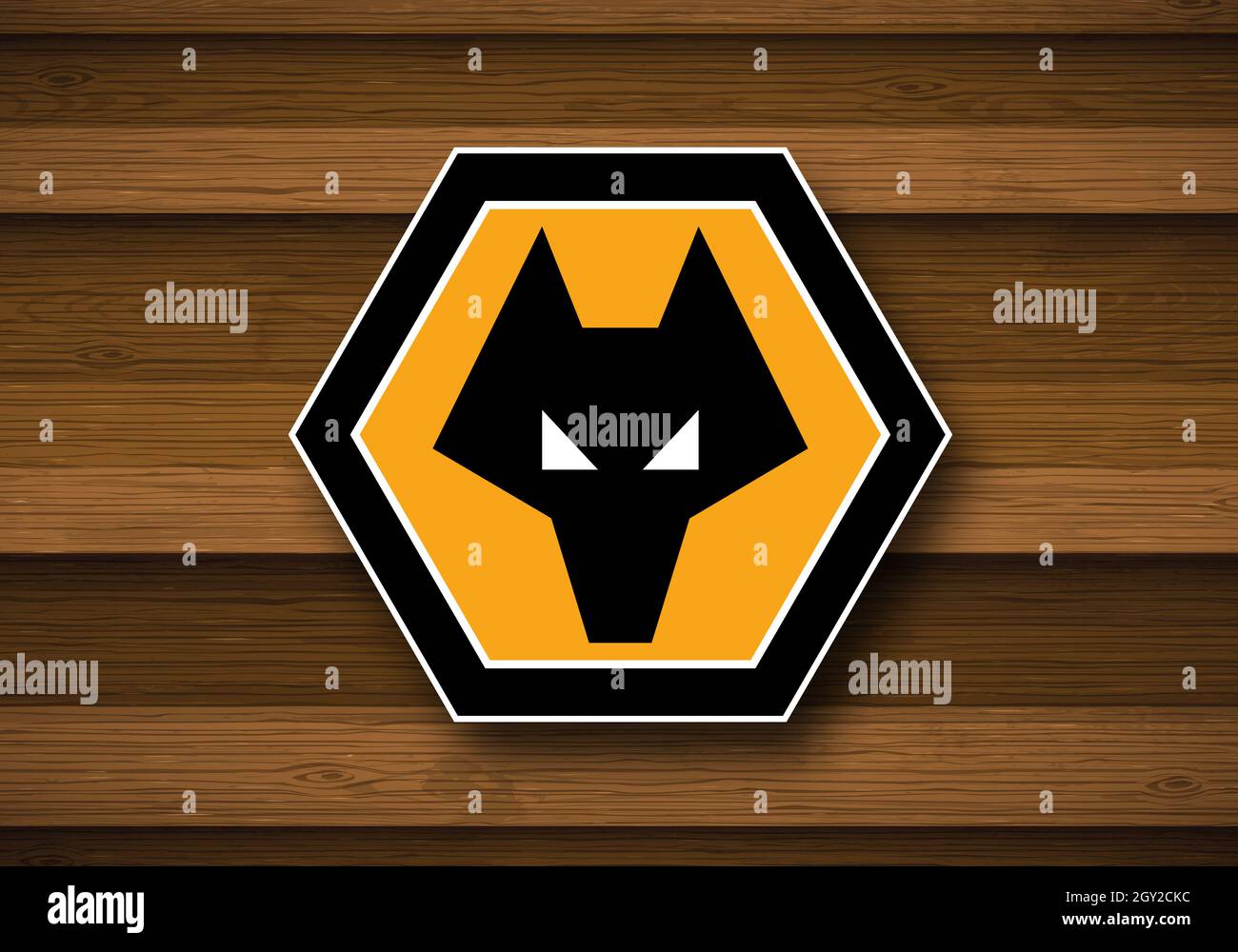 Coat of arms Wolverhampton Wanderers F.C., Wolverhampton, West Midlands ...
