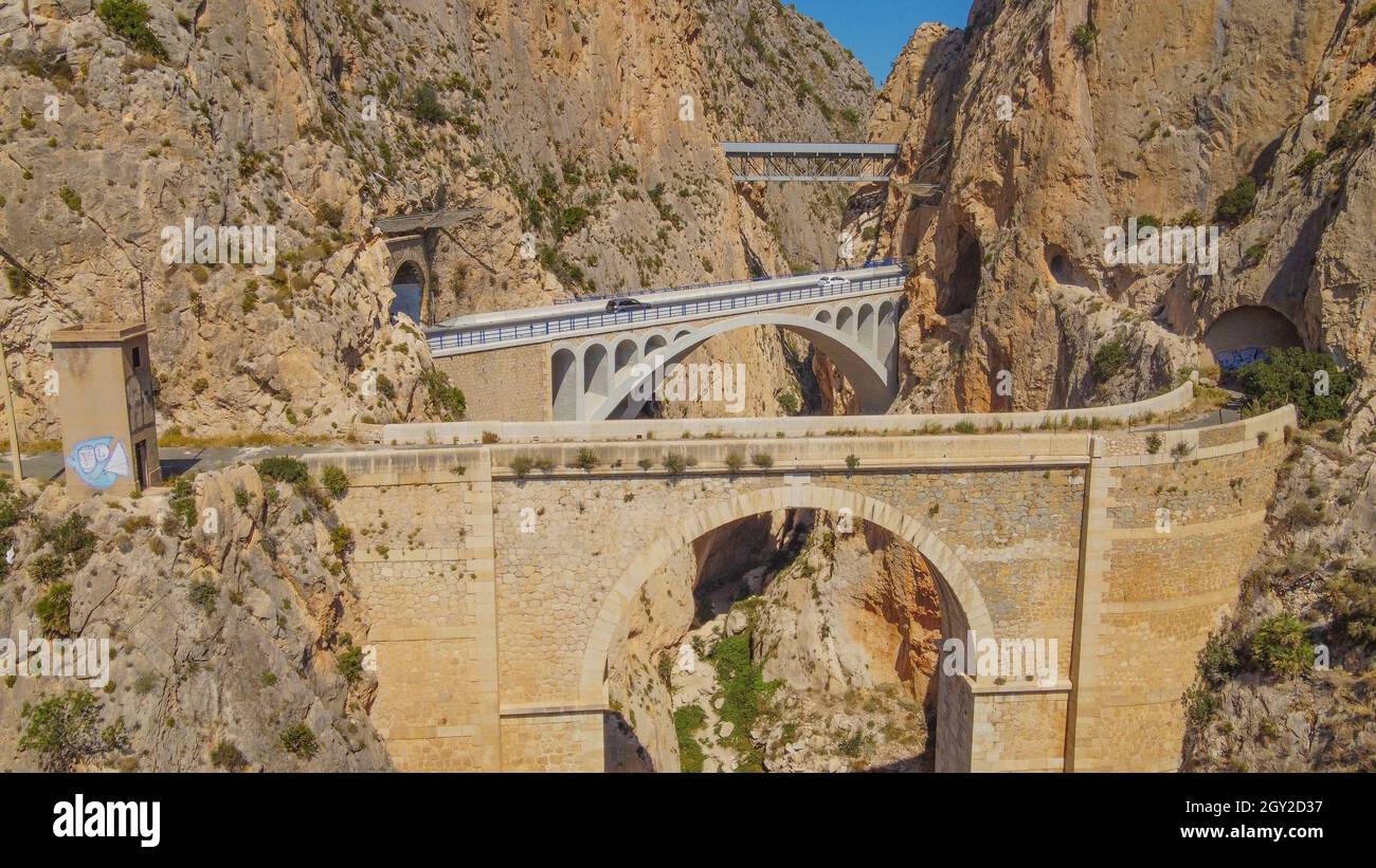 Stone bridges between the rocks Stock Photo - Alamy