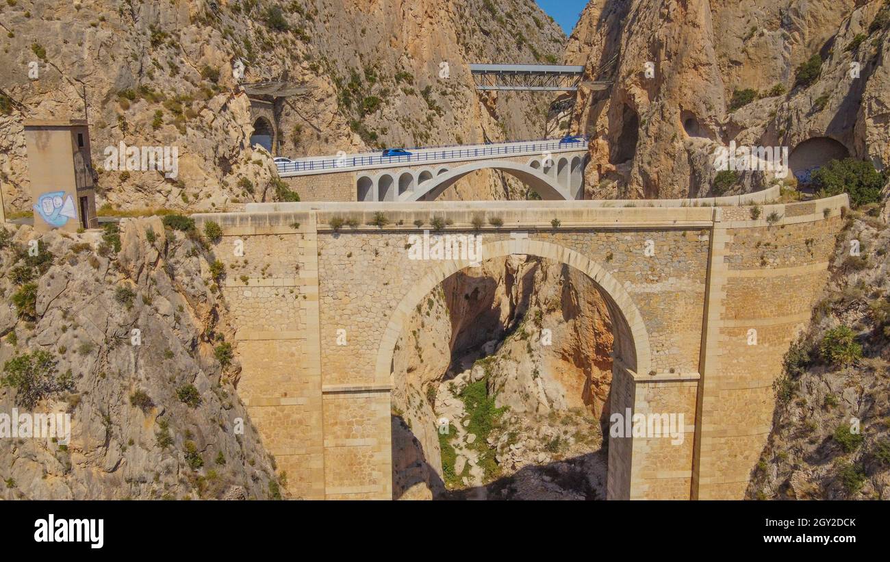 Stone bridges between the rocks Stock Photo - Alamy