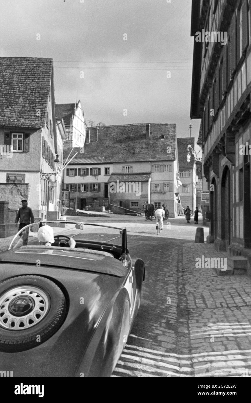 Deutschland 1930er jahre an old timbered house at bad wimpfen Black and ...