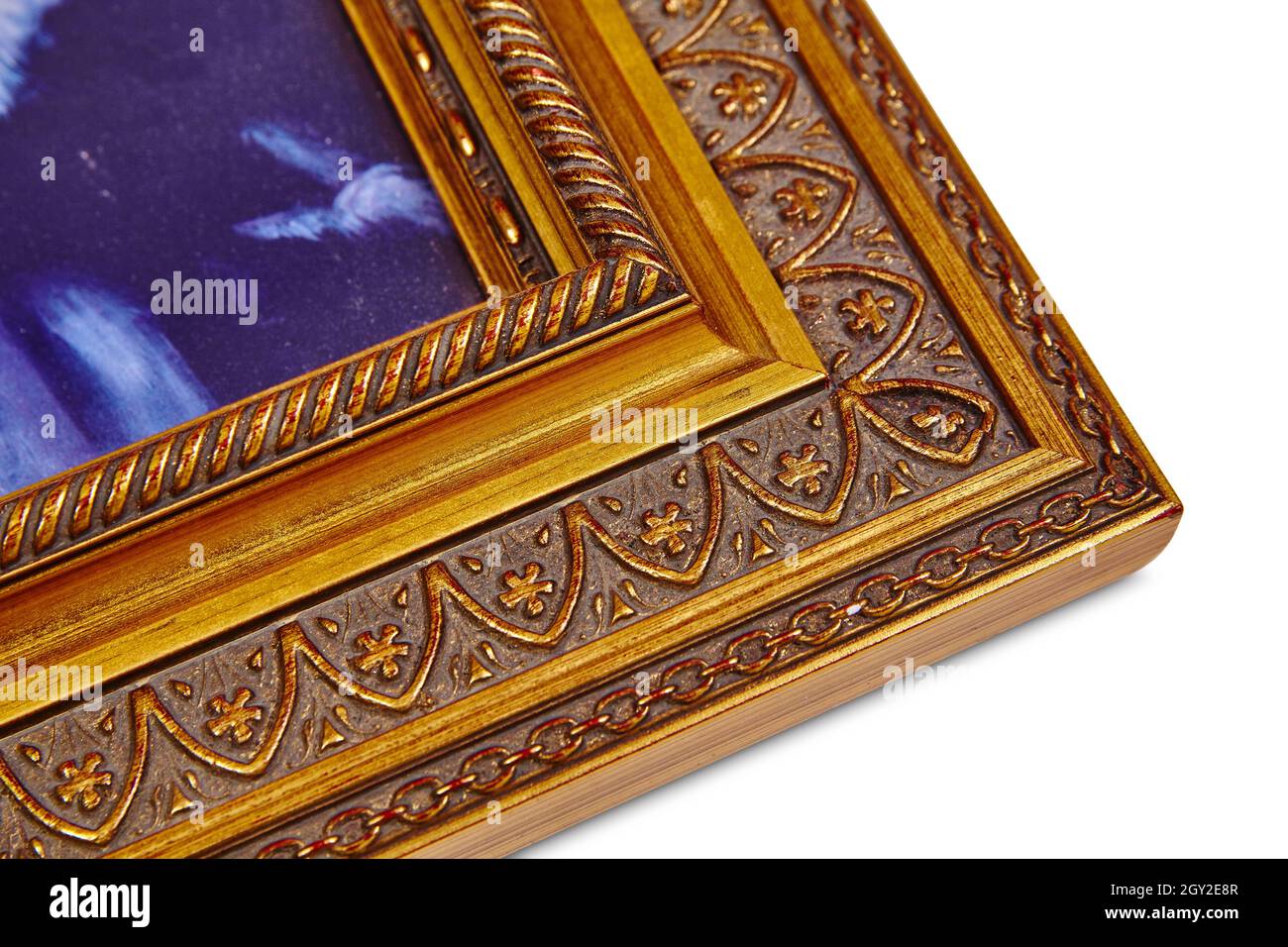 Product photo of an ornate rococo frame on a white background Stock ...
