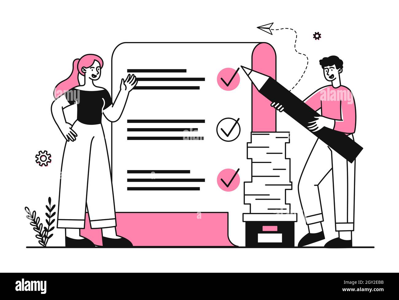 Team fill out checklist Stock Vector Image & Art - Alamy