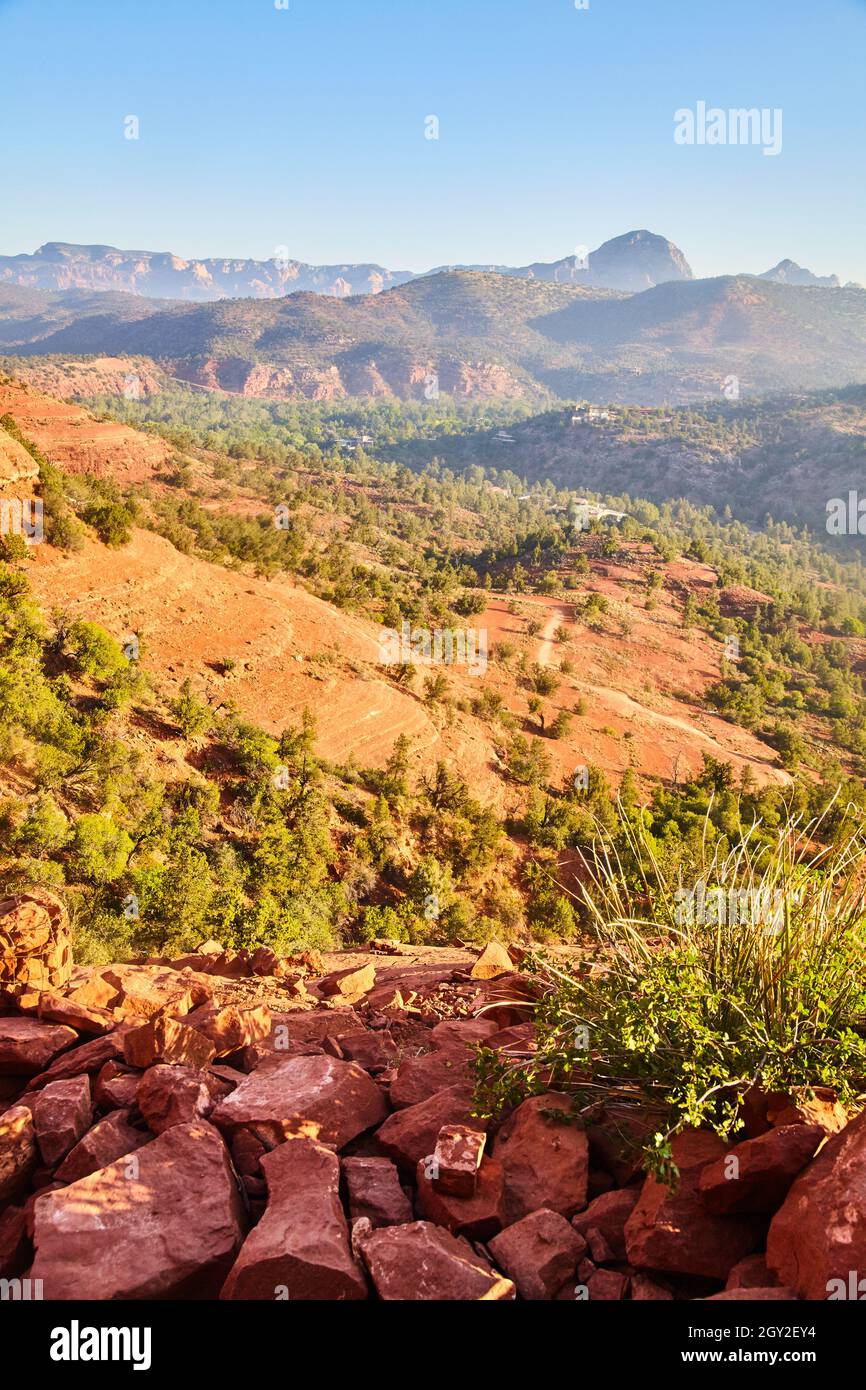 Aerial view of the scrub covered dunes by Bell Rock Stock Photo - Alamy
