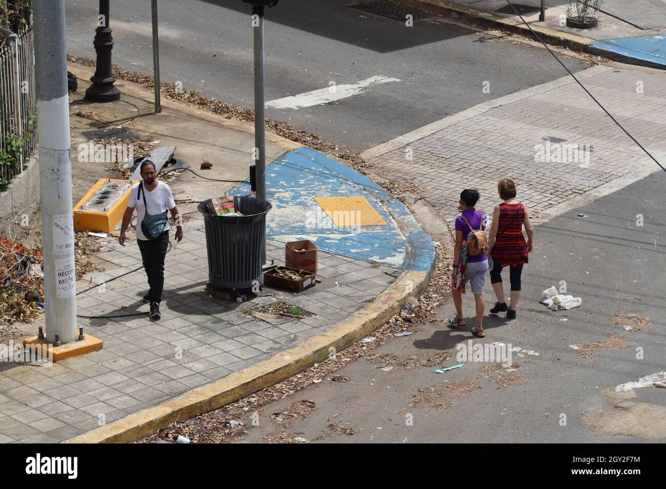 SAN JUAN, PUERTO RICO - Nov 11, 2017: The aftermath of Hurricane Maria ...