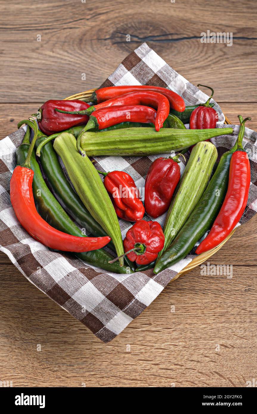 Different types of pepper in a bowl Stock Photo - Alamy