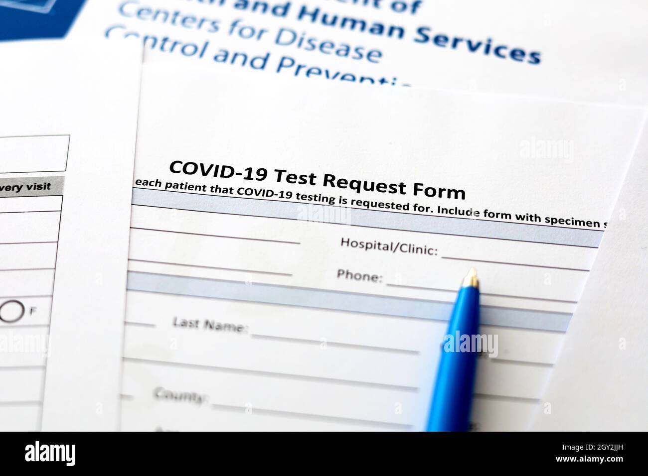 Covid 19 Positive Test Report Form Healthcare Pandemic Stock Photo - Alamy