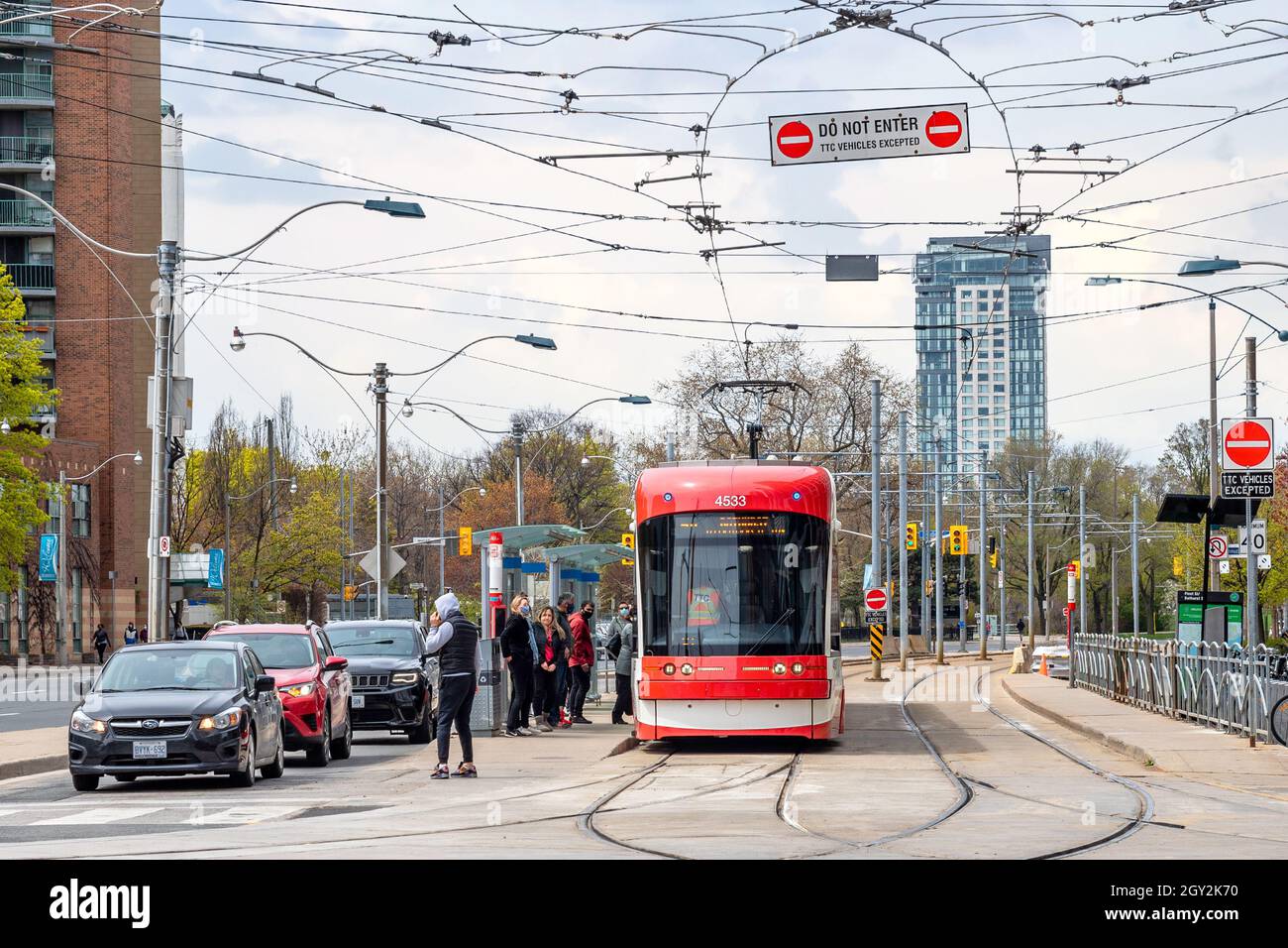 Bombardier Tramway or Streetcar, Toronto, Canada Stock Photo - Alamy