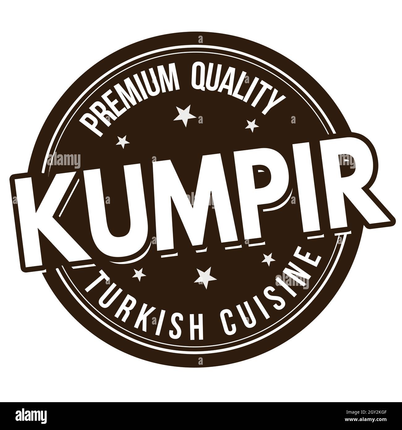 Kumpir label or stamp on white background, vector illustration Stock ...