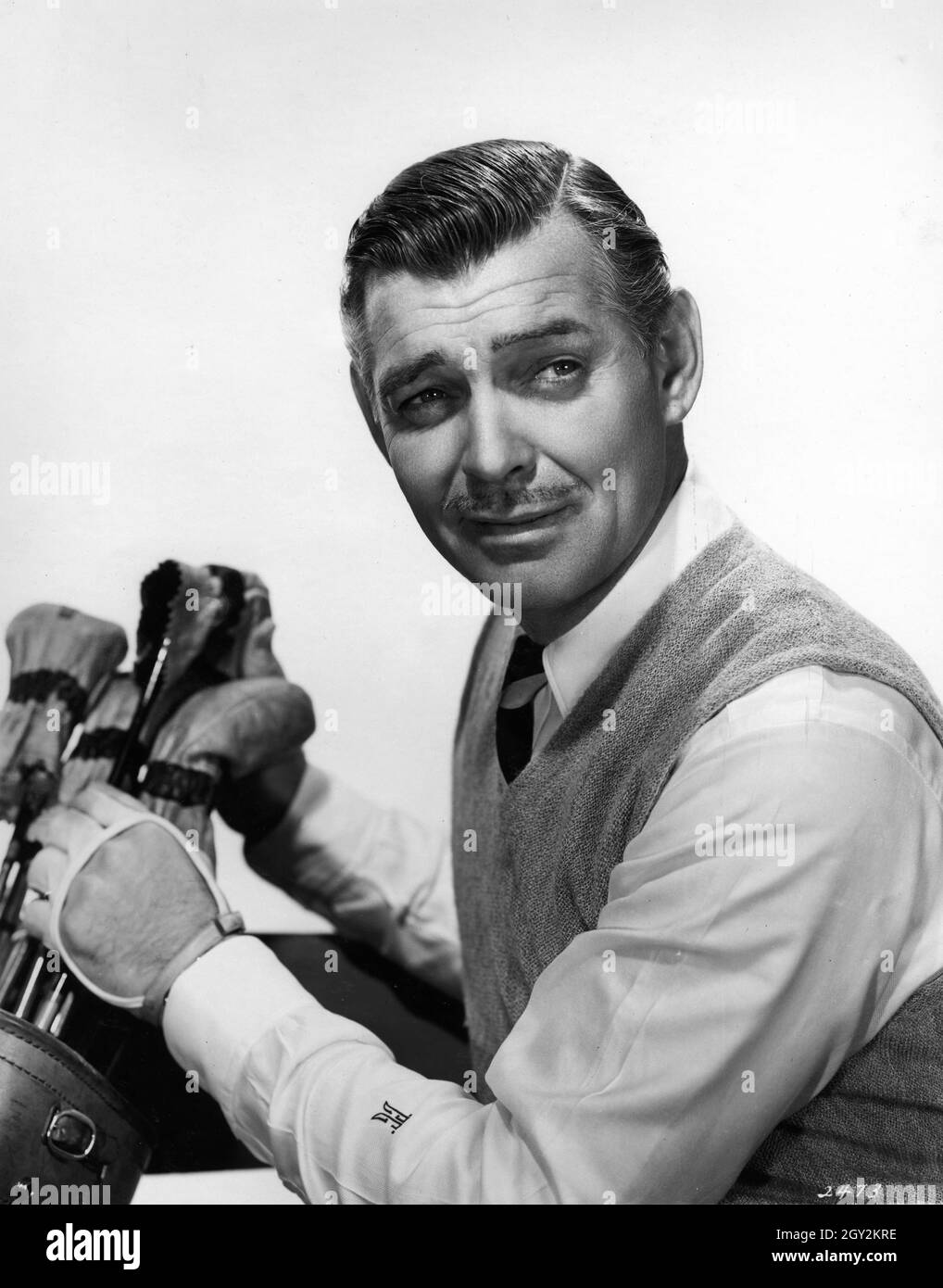 CLARK GABLE 1946 Portrait with Golf Clubs publicity for Metro Goldwyn ...