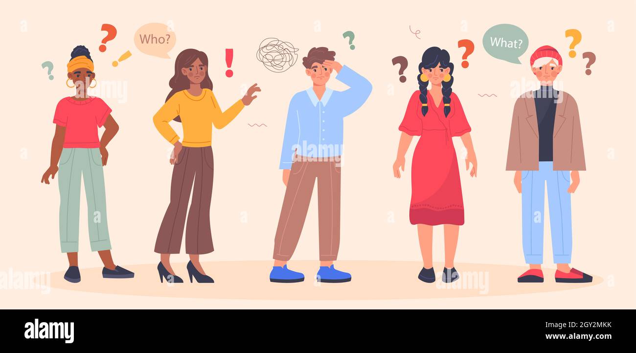 Confused people concept Stock Vector Image & Art - Alamy