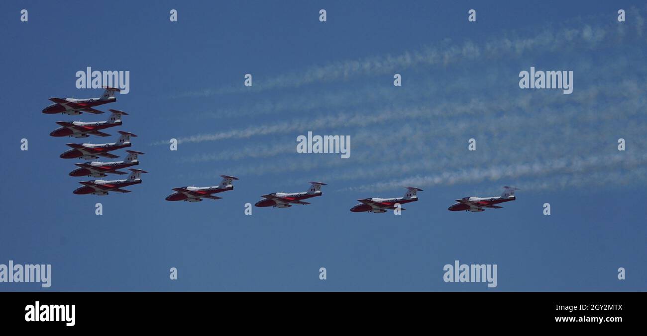 Huntington Beach, CA, USA. 2nd Oct, 2021. The CANADIAN FORCES SNOWBIRDS ...
