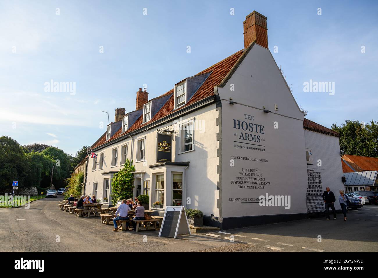 The Hoste Arms pub in Burnham Market, Norfolk, England Stock Photo - Alamy