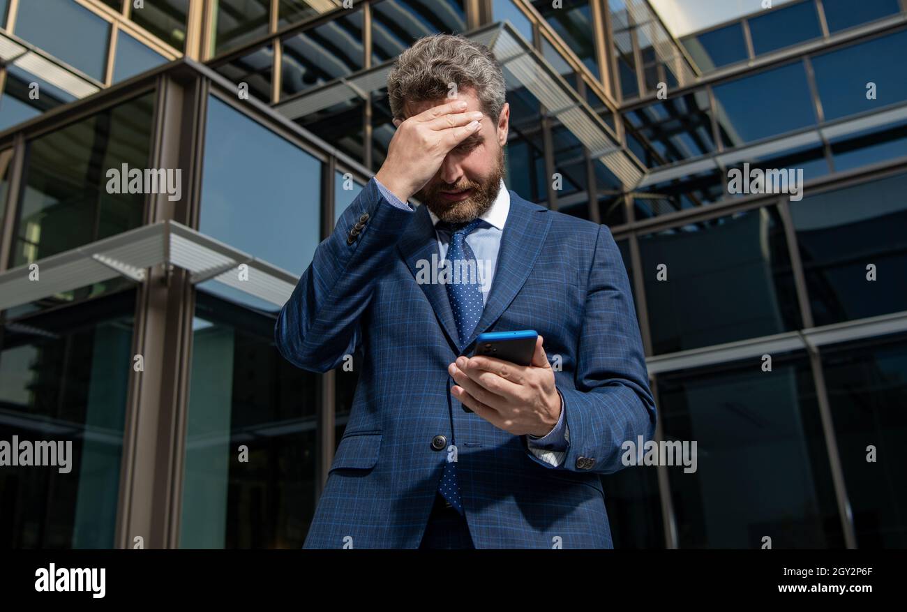Nervous man suit hi-res stock photography and images - Alamy
