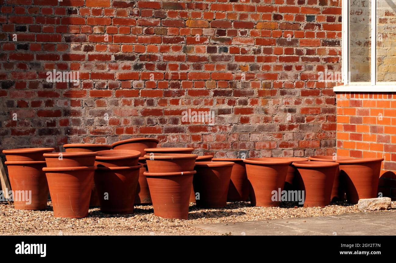 Large collection of terracotta pots Stock Photo - Alamy