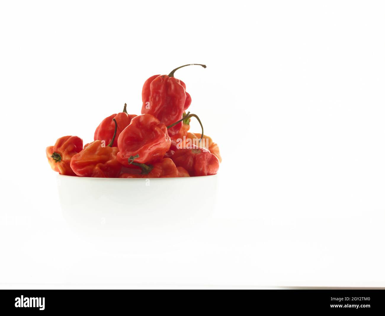 High resolution food ingredient still-life of Scotch Bonnet Peppers, on ...