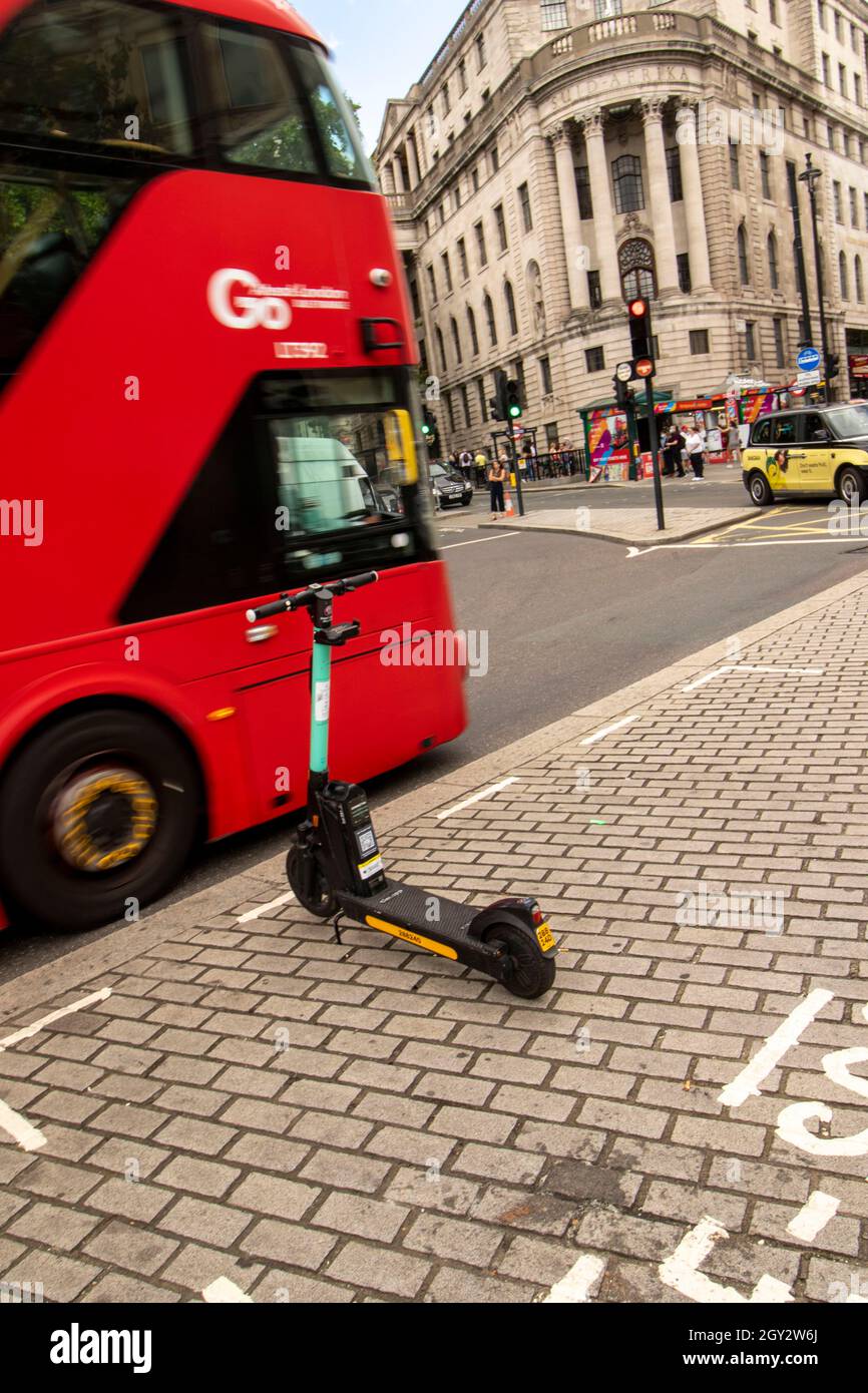 Fun, Electric Scooters for hire in the Trafalgar Square area of London ...