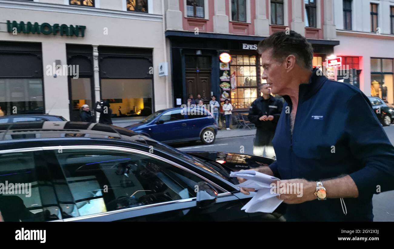 David Hasselhoff am Set zu Dreharbeiten für die Serie "Ze Network" auf ...