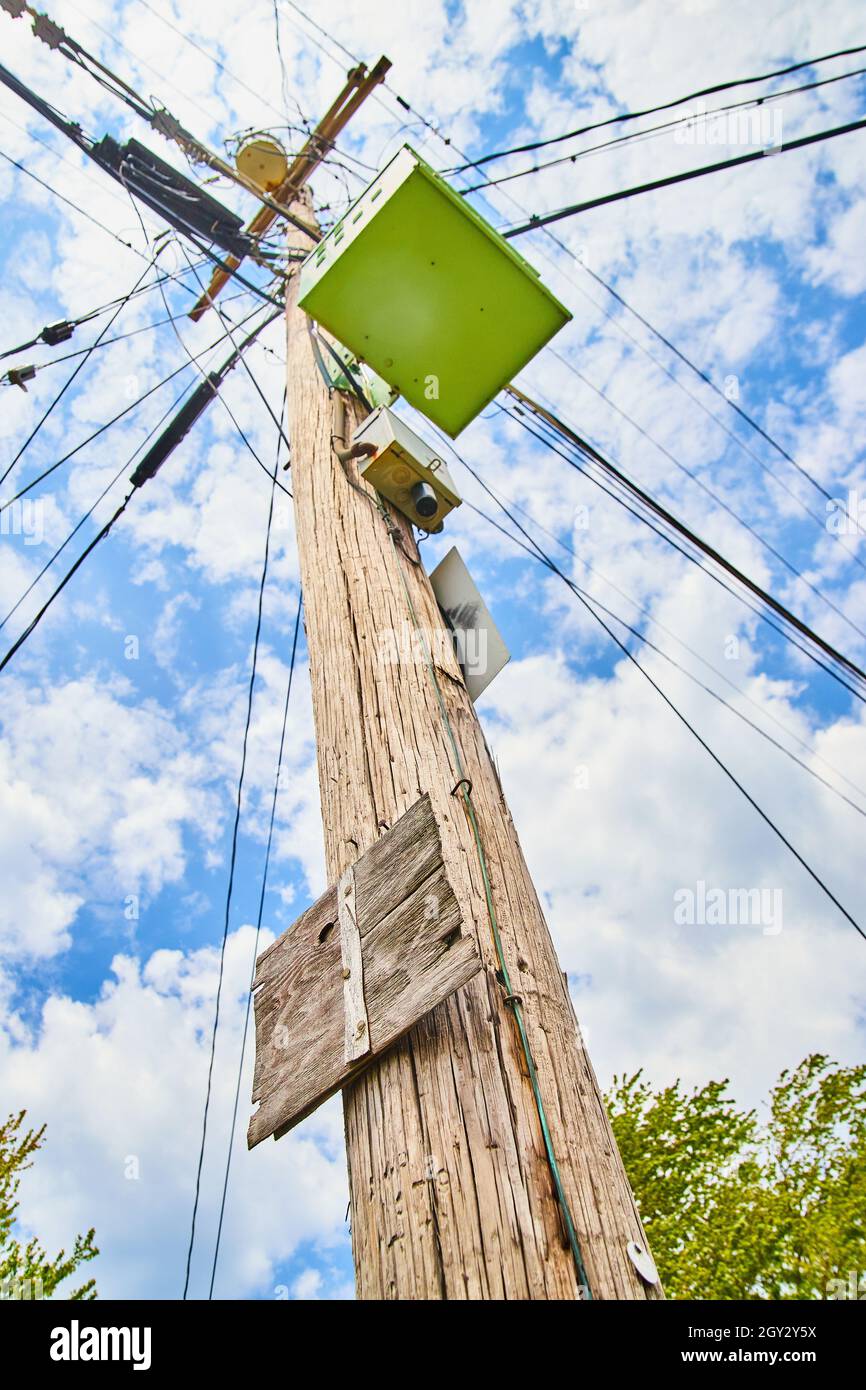 Telephone pole box hi-res stock photography and images - Alamy