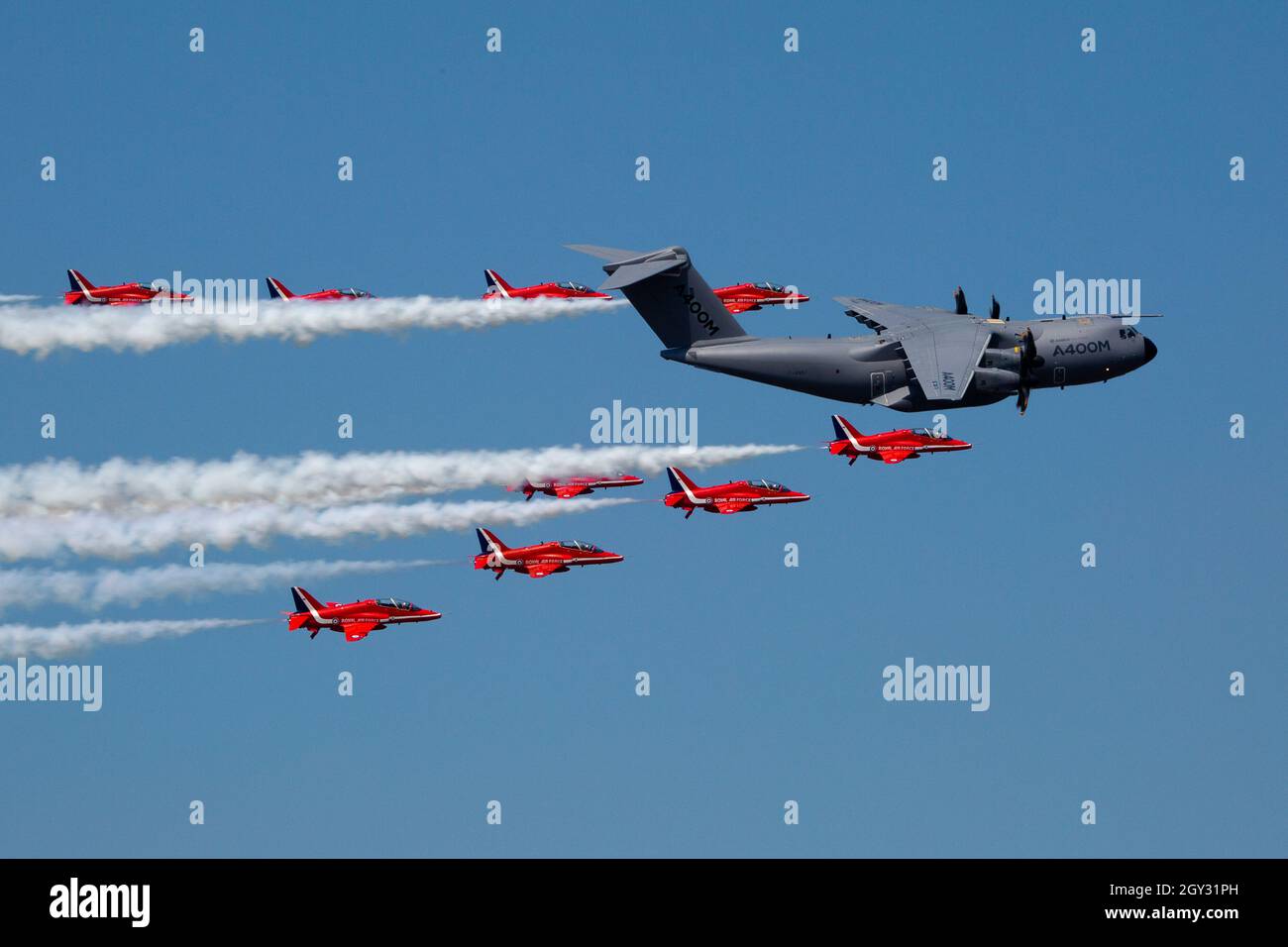 Airbus A400M Atlas Transport with Royal Air Force Display Team Red ...