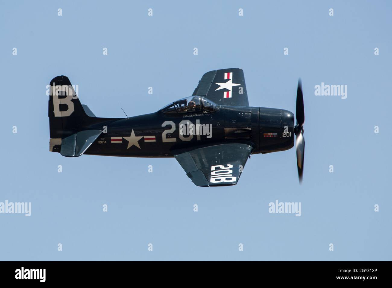 US Navy Grumman F8F Bearcat Vintage WW2 Fighter at Flying Legends ...