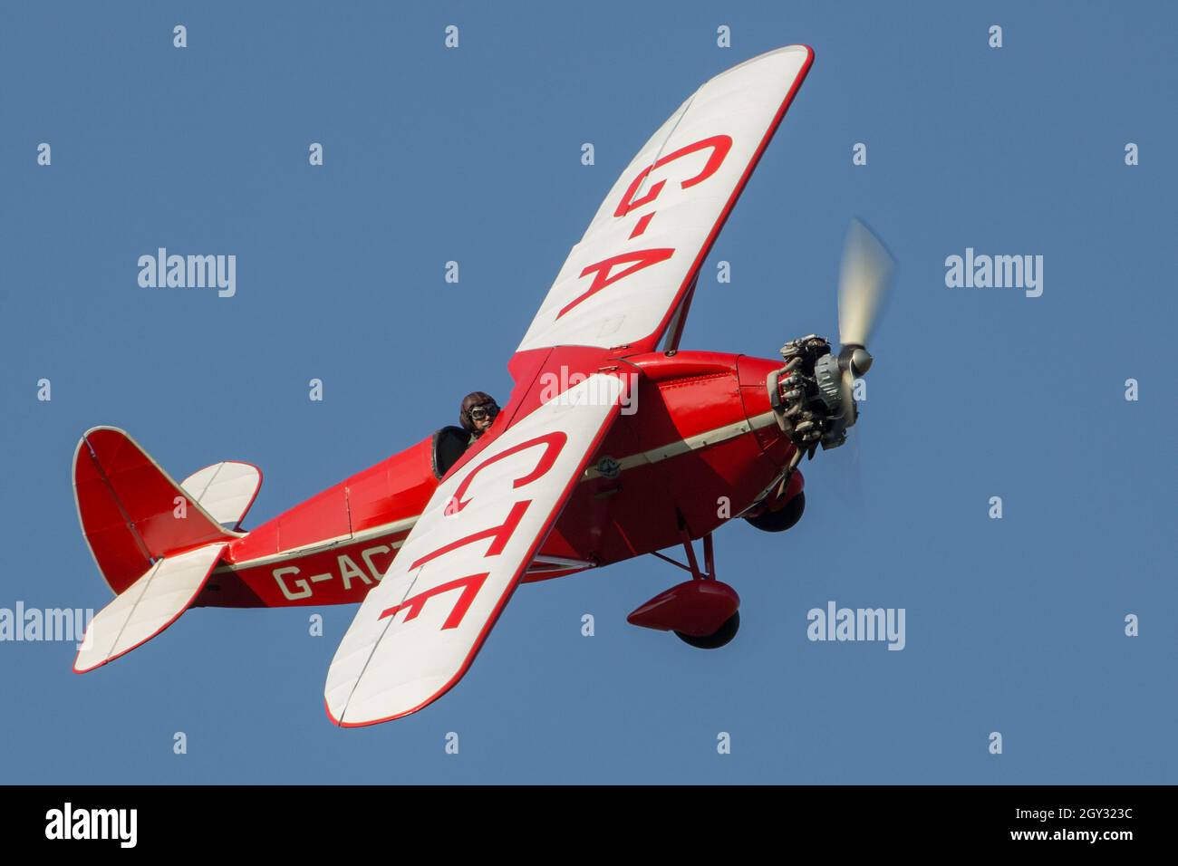 Comper Swift Vintage Monoplane at Shuttleworth Old Warden Airshow Stock ...