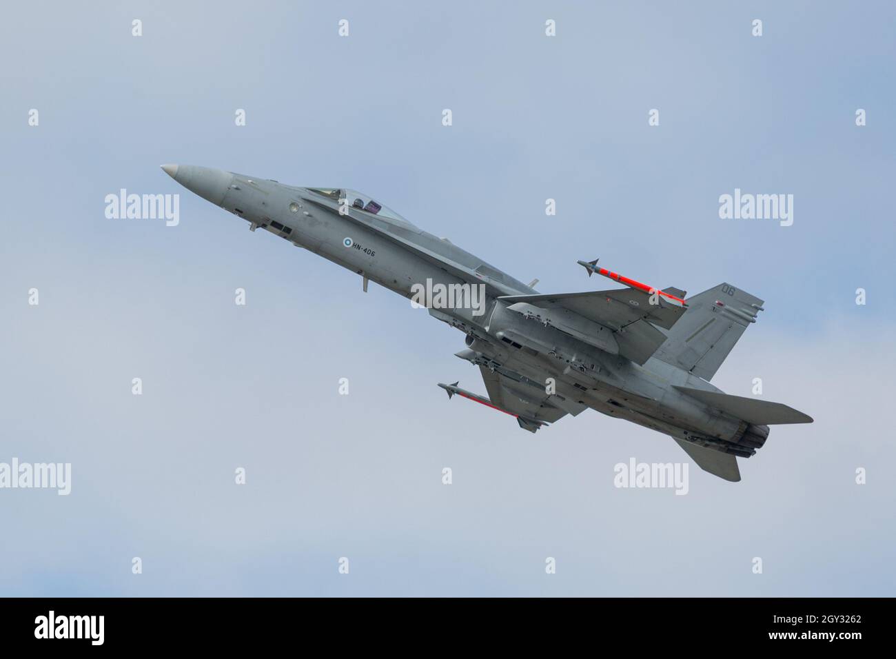 Finnish Air Force McDonnell Douglas Boeing F18 Hornet Jet Fighter at ...