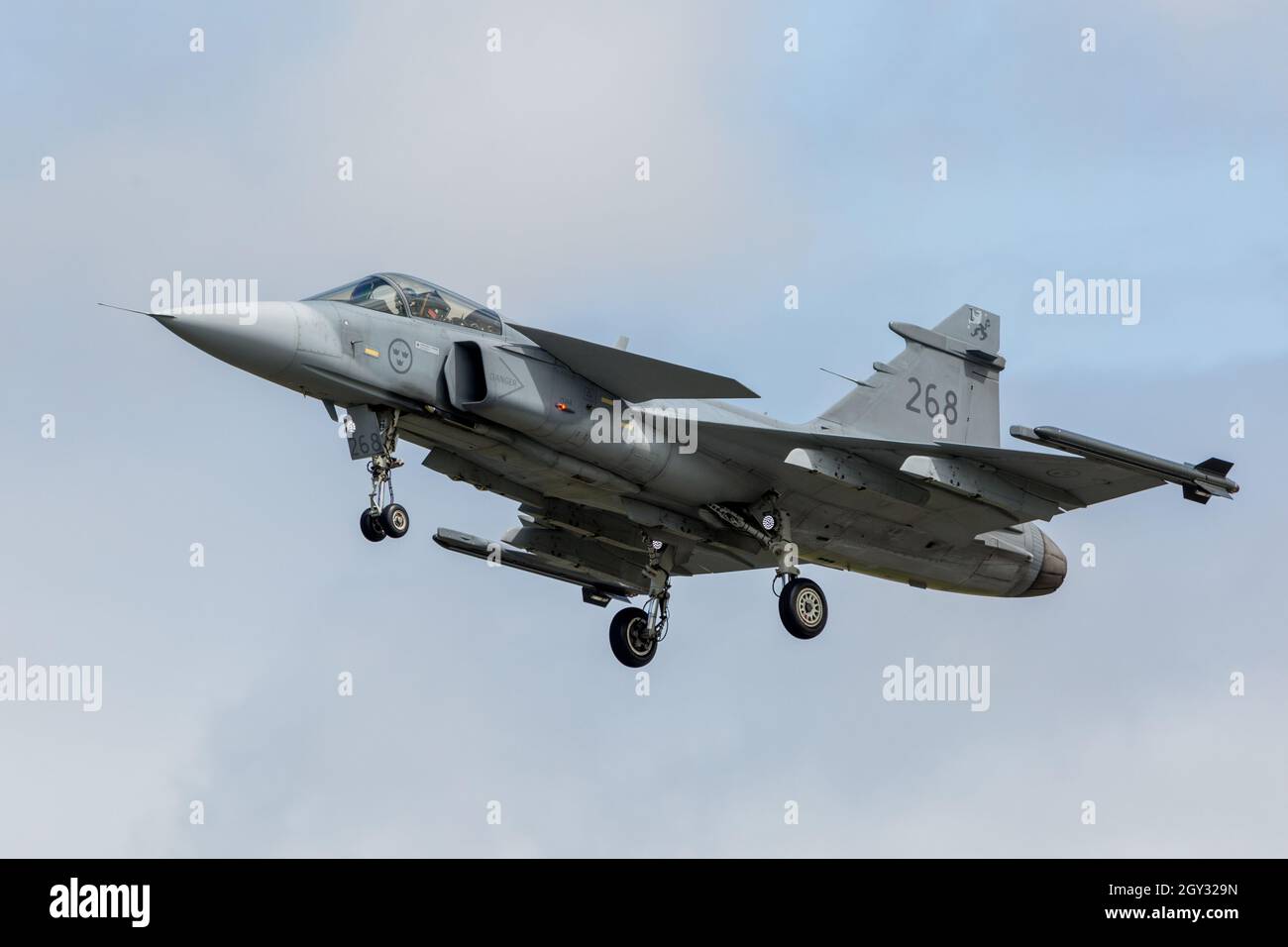 Swedish Air Force Saab Gripen Jet Fighter at RIAT Fairford Stock Photo ...