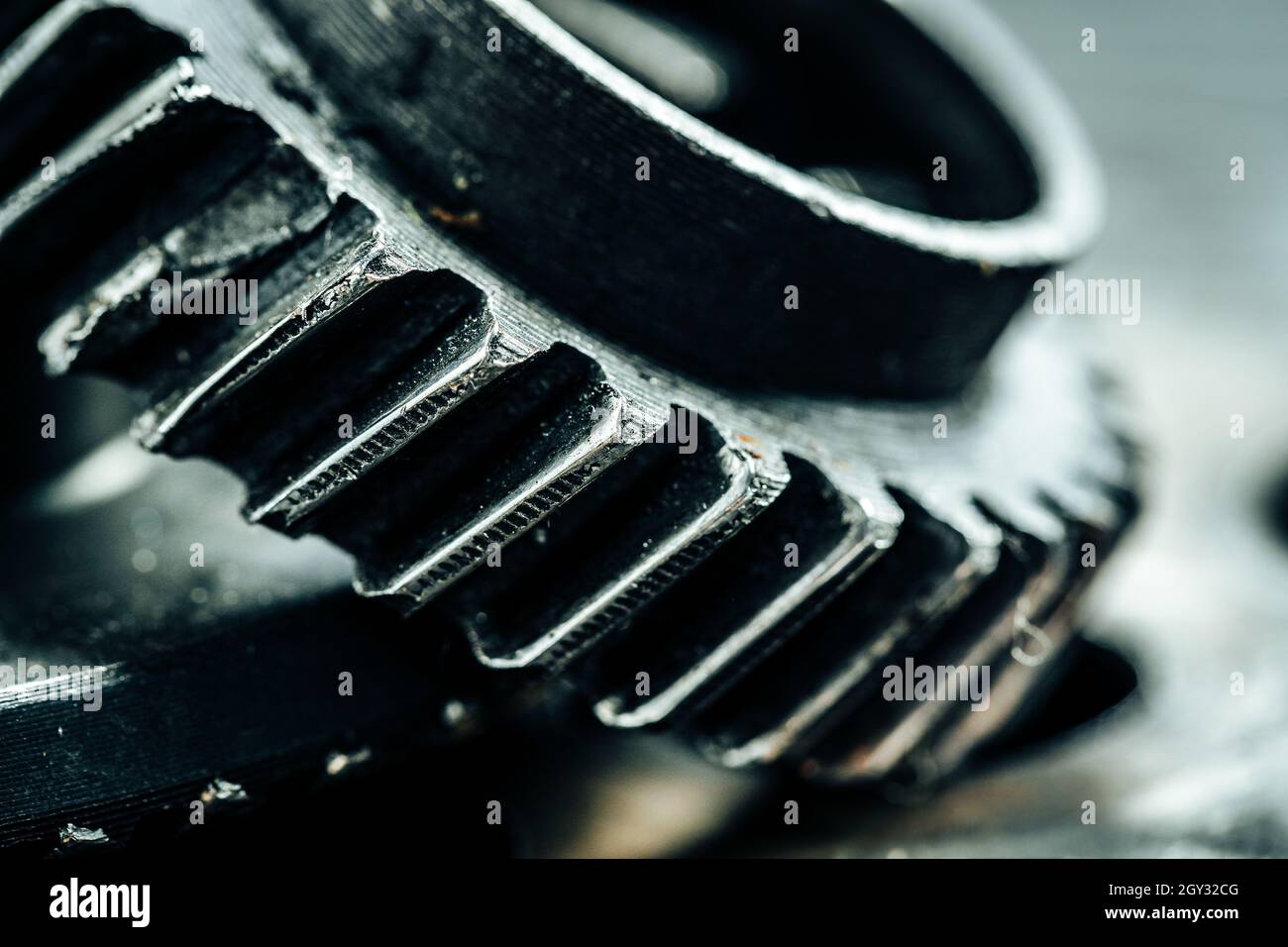 Gears from an old industrial machine Stock Photo - Alamy